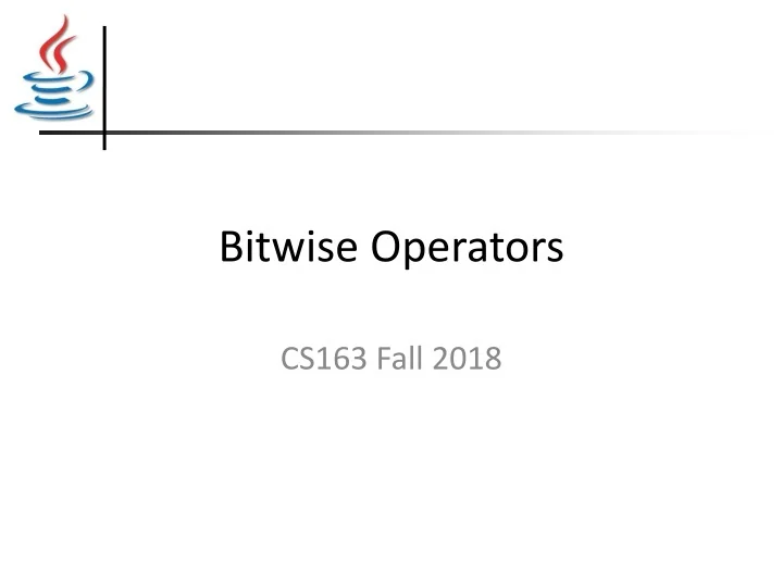 PPT - Bitwise Operators PowerPoint Presentation, free download - ID:9667007