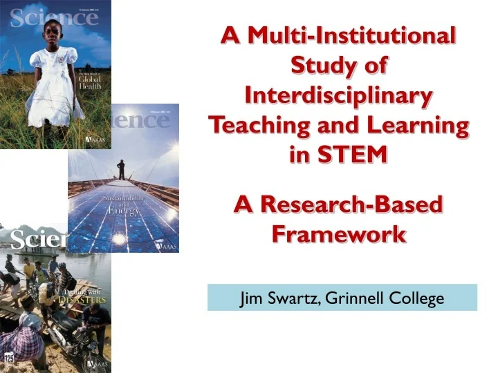 PPT - A Multi-Institutional Study of Interdisciplinary Teaching and ...