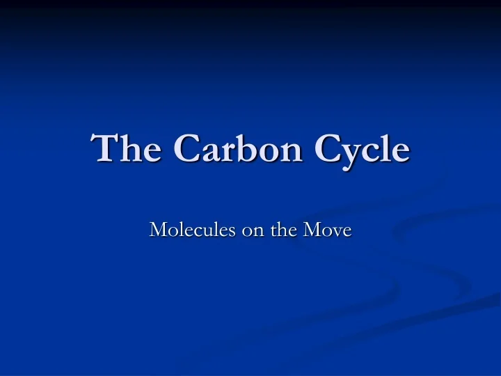 PPT - The Carbon Cycle PowerPoint Presentation, free download - ID:9668191