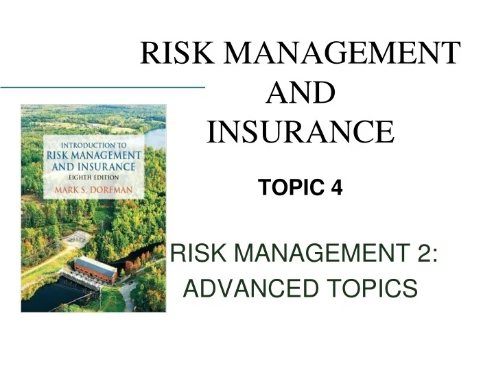 PPT - RISK MANAGEMENT AND INSURANCE PowerPoint Presentation, free ...