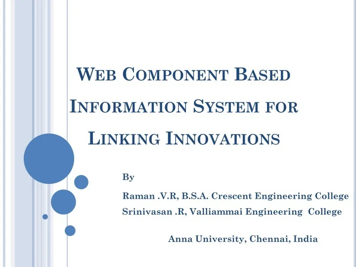 Ppt Web Component Based Information System For Linking Innovations Powerpoint Presentation 4141