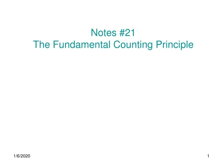PPT - Notes #21 The Fundamental Counting Principle PowerPoint ...