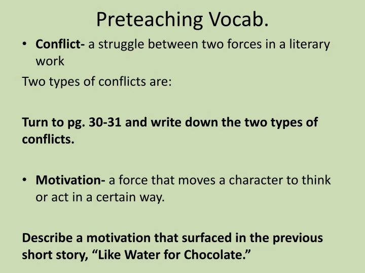 PPT - Preteaching Vocab. PowerPoint Presentation, free download - ID ...