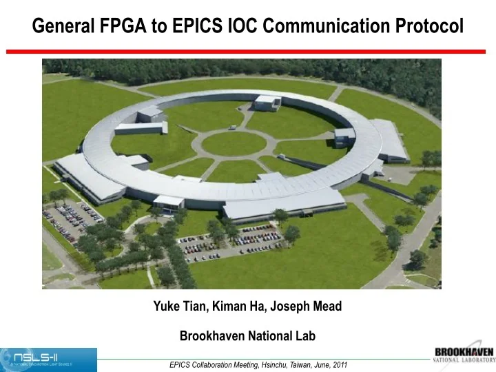 PPT - General FPGA to EPICS IOC Communication Protocol PowerPoint ...