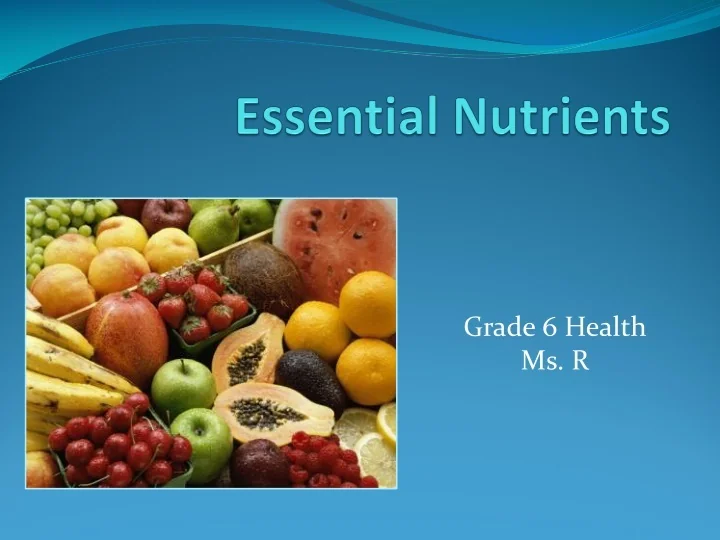 PPT - Essential Nutrients PowerPoint Presentation, free download - ID ...