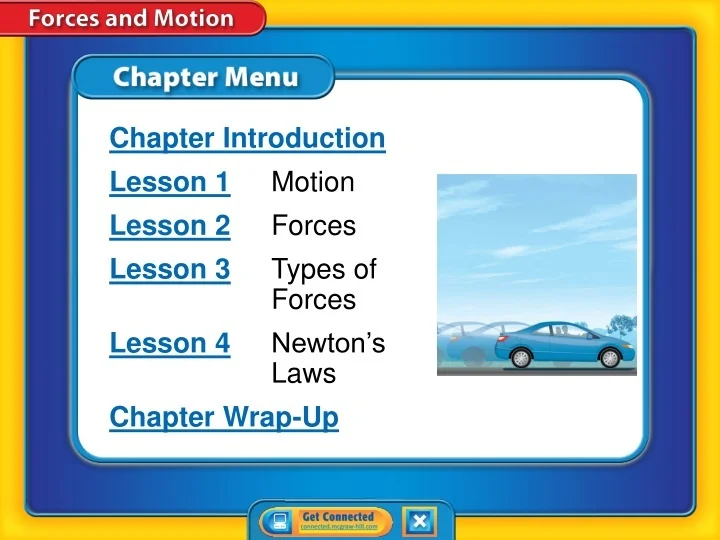 PPT - Chapter Introduction Lesson 1 Motion Lesson 2 Forces Lesson 3 ...
