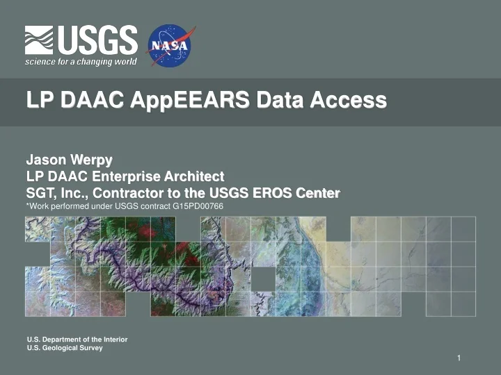 PPT - LP DAAC AppEEARS Data Access PowerPoint Presentation, free ...