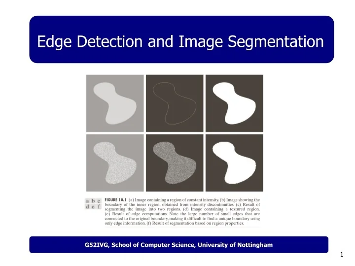 Ppt Edge Detection And Image Segmentation Powerpoint Presentation