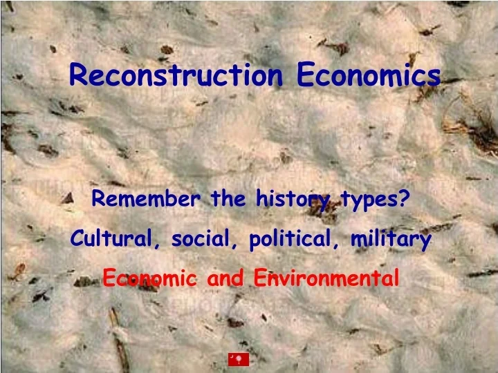 PPT - Reconstruction Economics PowerPoint Presentation, free download ...