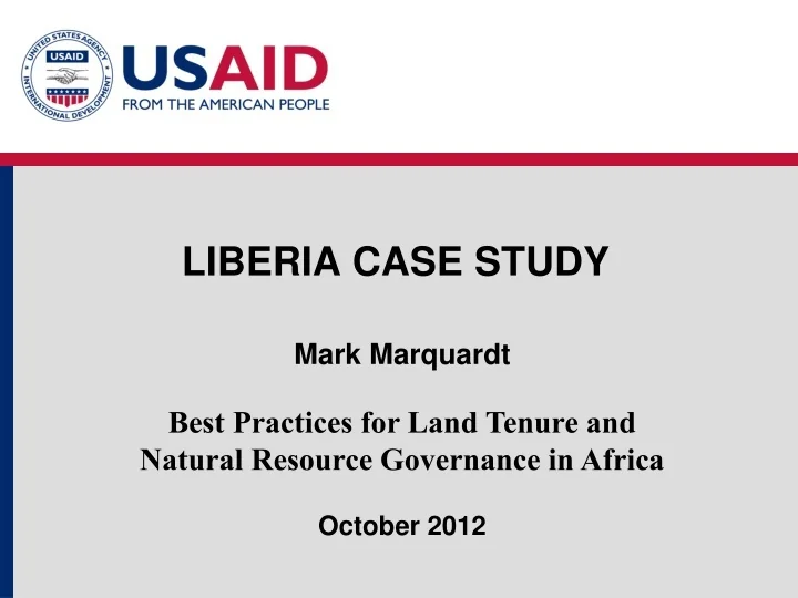 PPT - LIBERIA CASE STUDY PowerPoint Presentation, free download - ID:9675782