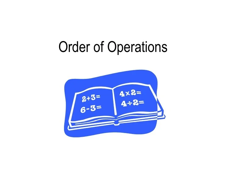 PPT - Order of Operations PowerPoint Presentation, free download - ID ...