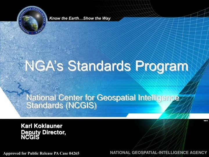 PPT - NGA’s Standards Program PowerPoint Presentation, free download ...
