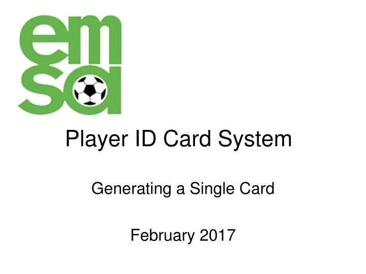 PPT - Player ID Card System PowerPoint Presentation, free download - ID ...