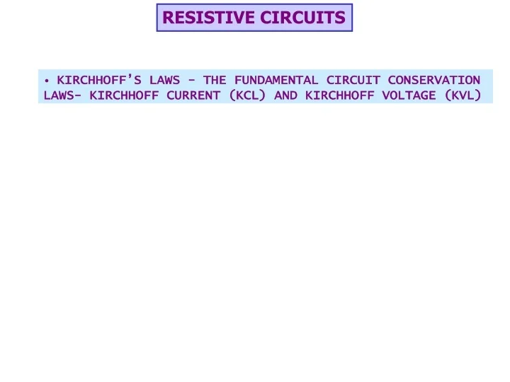 PPT - RESISTIVE CIRCUITS PowerPoint Presentation, free download - ID ...