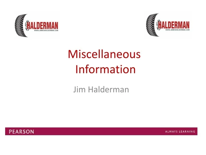 PPT - Miscellaneous Information PowerPoint Presentation, free download ...