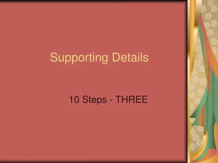 PPT - Supporting Details PowerPoint Presentation, free download - ID ...