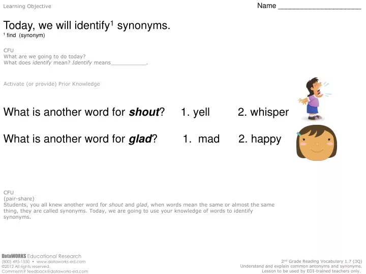 PPT - Learning Objective Name _____________________ Today, we will ... PPT - Learning Objective Name _____________________ Today, we will ...
