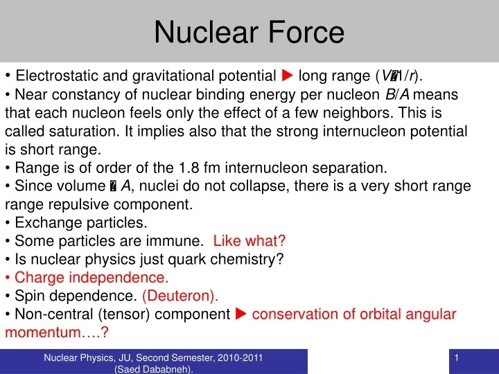 PPT - Nuclear Force PowerPoint Presentation, free download - ID:9680400