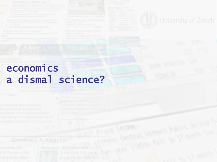 PPT - economics a dismal science? PowerPoint Presentation, free ...