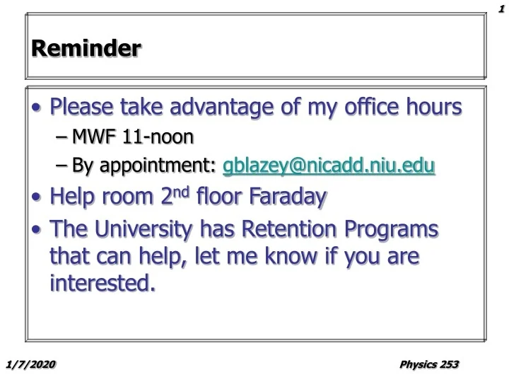 PPT - Reminder PowerPoint Presentation, free download - ID:9683347
