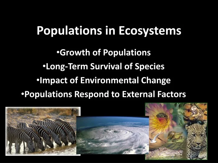 PPT - Populations in Ecosystems PowerPoint Presentation, free download ...