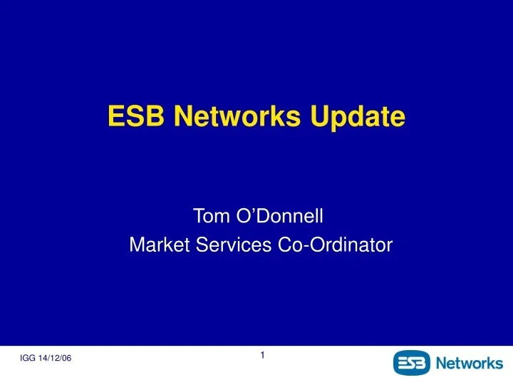 PPT - ESB Networks Update PowerPoint Presentation, free download - ID ...