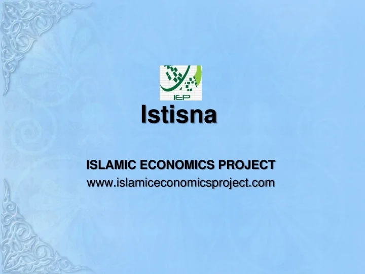 PPT - Istisna PowerPoint Presentation, free download - ID:9686406