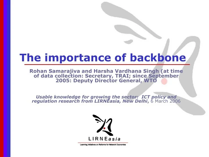 PPT - The importance of backbone PowerPoint Presentation, free download ...