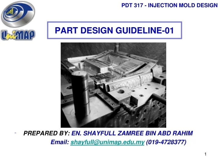 PPT - PART DESIGN GUIDELINE-01 PowerPoint Presentation, free download ...