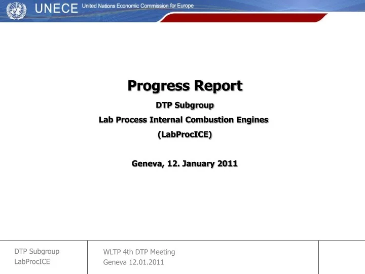 PPT - Progress Report DTP Subgroup Lab Process Internal Combustion ...