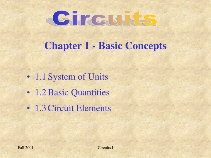 PPT - Chapter 1 - Basic Concepts PowerPoint Presentation, free download ...