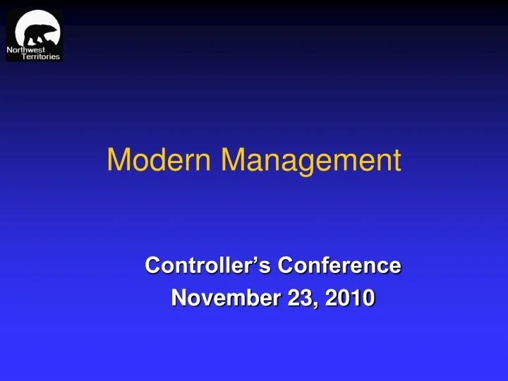 PPT - Modern Management PowerPoint Presentation, free download - ID:9687827