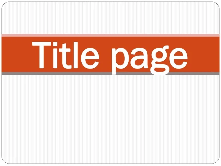 PPT - Title page PowerPoint Presentation, free download - ID:9689297