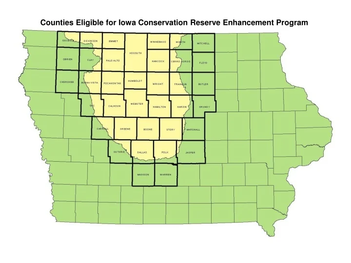 PPT - Counties Eligible for Iowa Conservation Reserve Enhancement ...