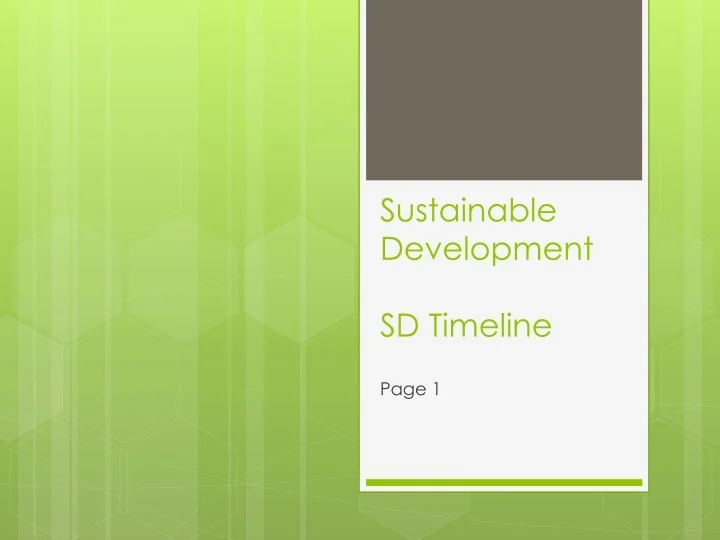 PPT - Sustainable Development SD Timeline PowerPoint Presentation, free ...