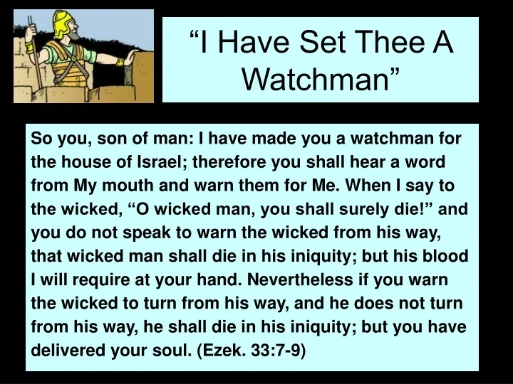PPT - “I Have Set Thee A Watchman” PowerPoint Presentation, free ...