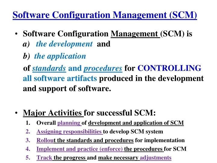PPT - Software Configuration Management (SCM) PowerPoint Presentation ...