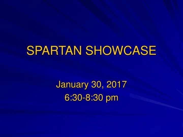 PPT - SPARTAN SHOWCASE PowerPoint Presentation, free download - ID:9691654