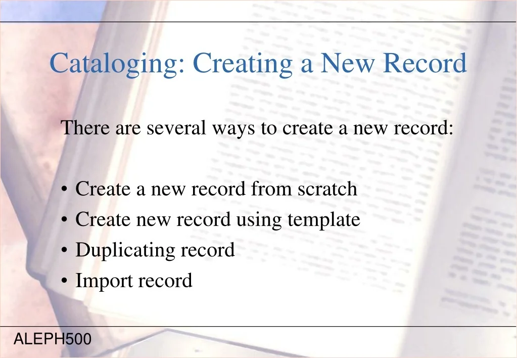 PPT - ALEPH500: PowerPoint Presentation, free download - ID:9692388
