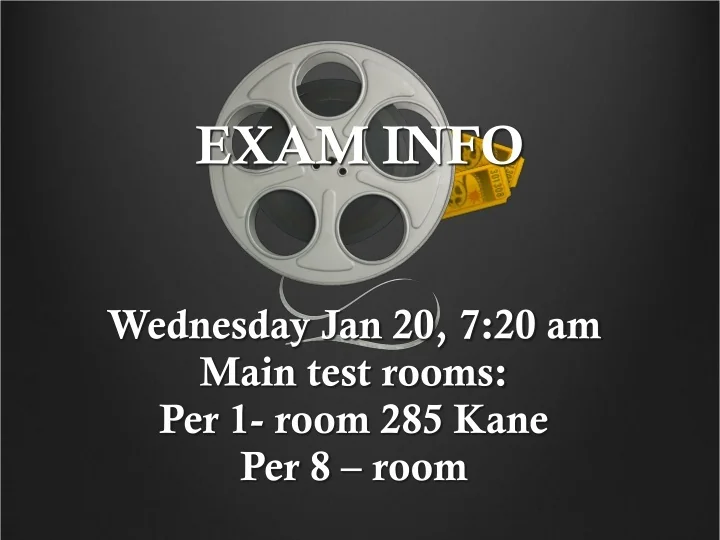 PPT - EXAM INFO PowerPoint Presentation, free download - ID:9694471
