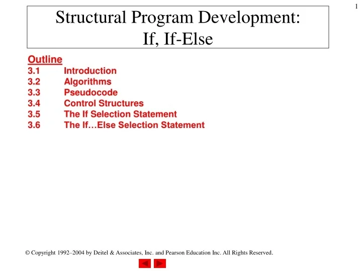 PPT - Structural Program Development: If, If-Else PowerPoint Presentation - ID:9695295