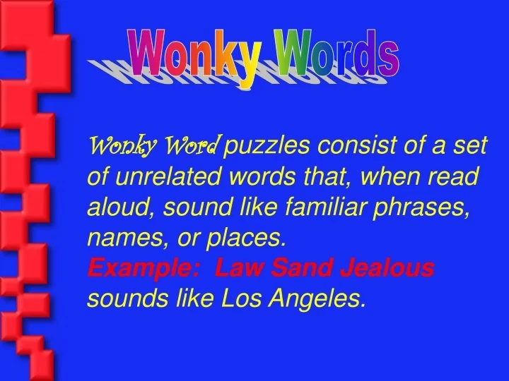 PPT - Wonky Words PowerPoint Presentation, free download - ID:9696207