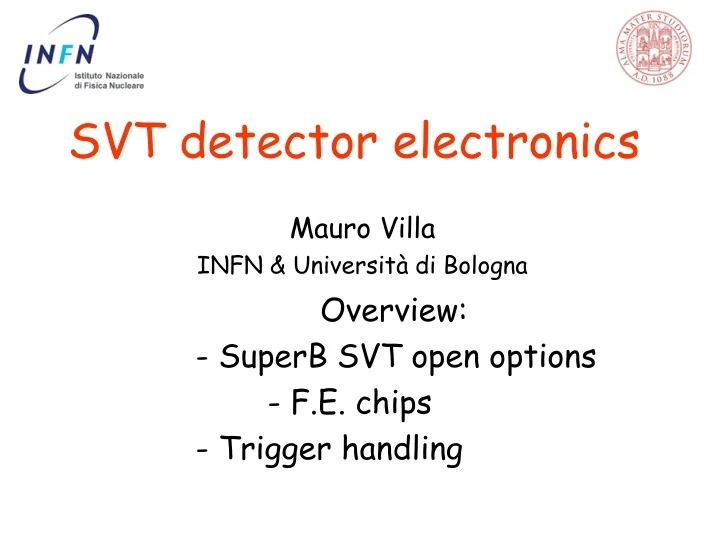 PPT - SVT detector electronics PowerPoint Presentation, free download ...