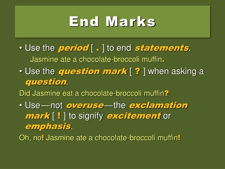 PPT - End Marks PowerPoint Presentation, free download - ID:9698048