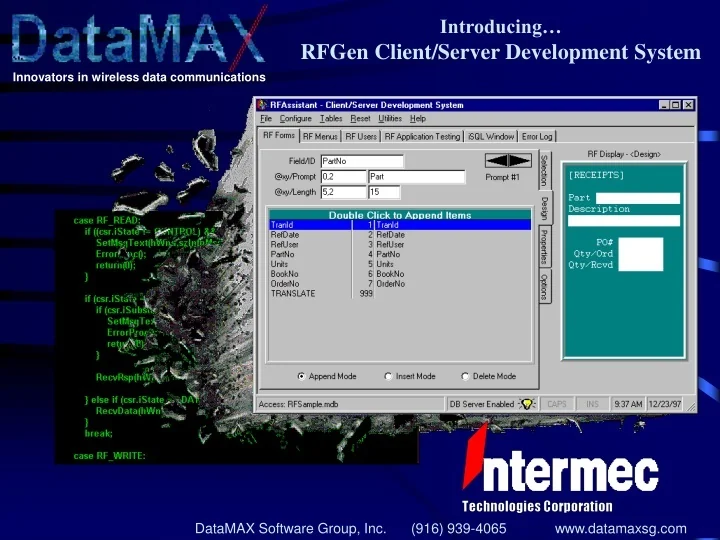PPT - Introducing… RFGen Client/Server Development System PowerPoint ...