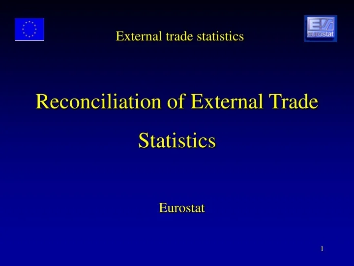 PPT - External trade statistics PowerPoint Presentation, free download ...