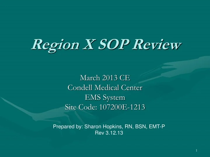 PPT - Region X SOP Review PowerPoint Presentation, free download - ID ...