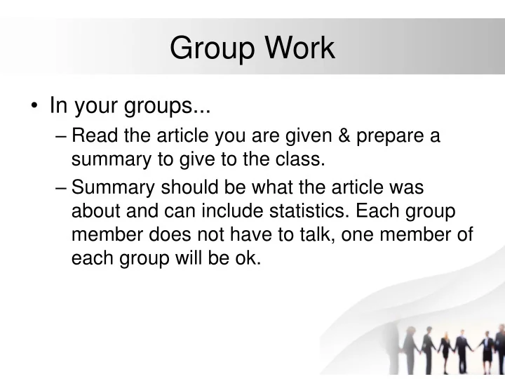 PPT - Group Work PowerPoint Presentation, free download - ID:9700798