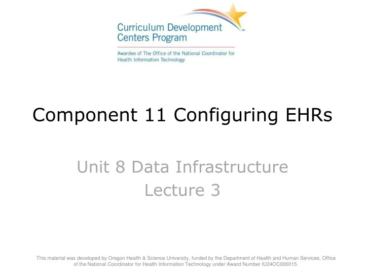PPT - Component 11 Configuring EHRs PowerPoint Presentation, free ...