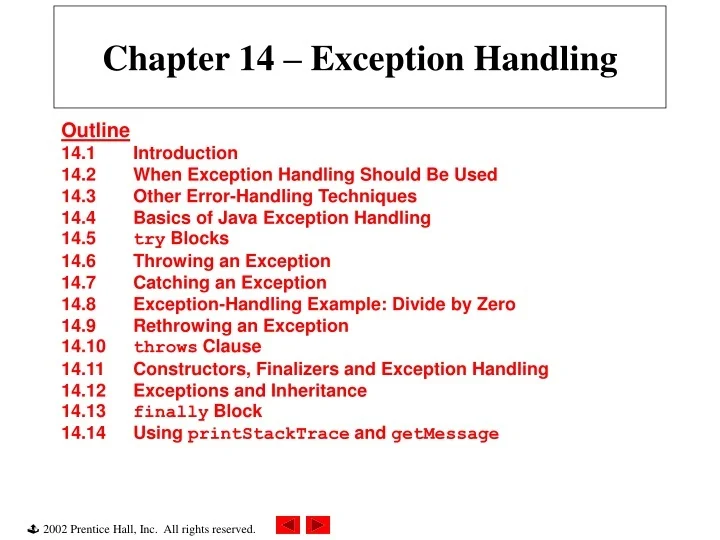 PPT - Chapter 14 – Exception Handling PowerPoint Presentation, free ... PPT - Chapter 14 – Exception Handling PowerPoint Presentation, free ...